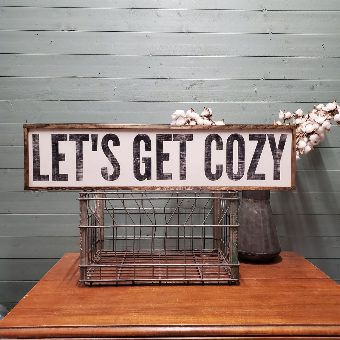 Let's Get Cozy Sign Winter Sign Christmas Sign Holiday - Etsy