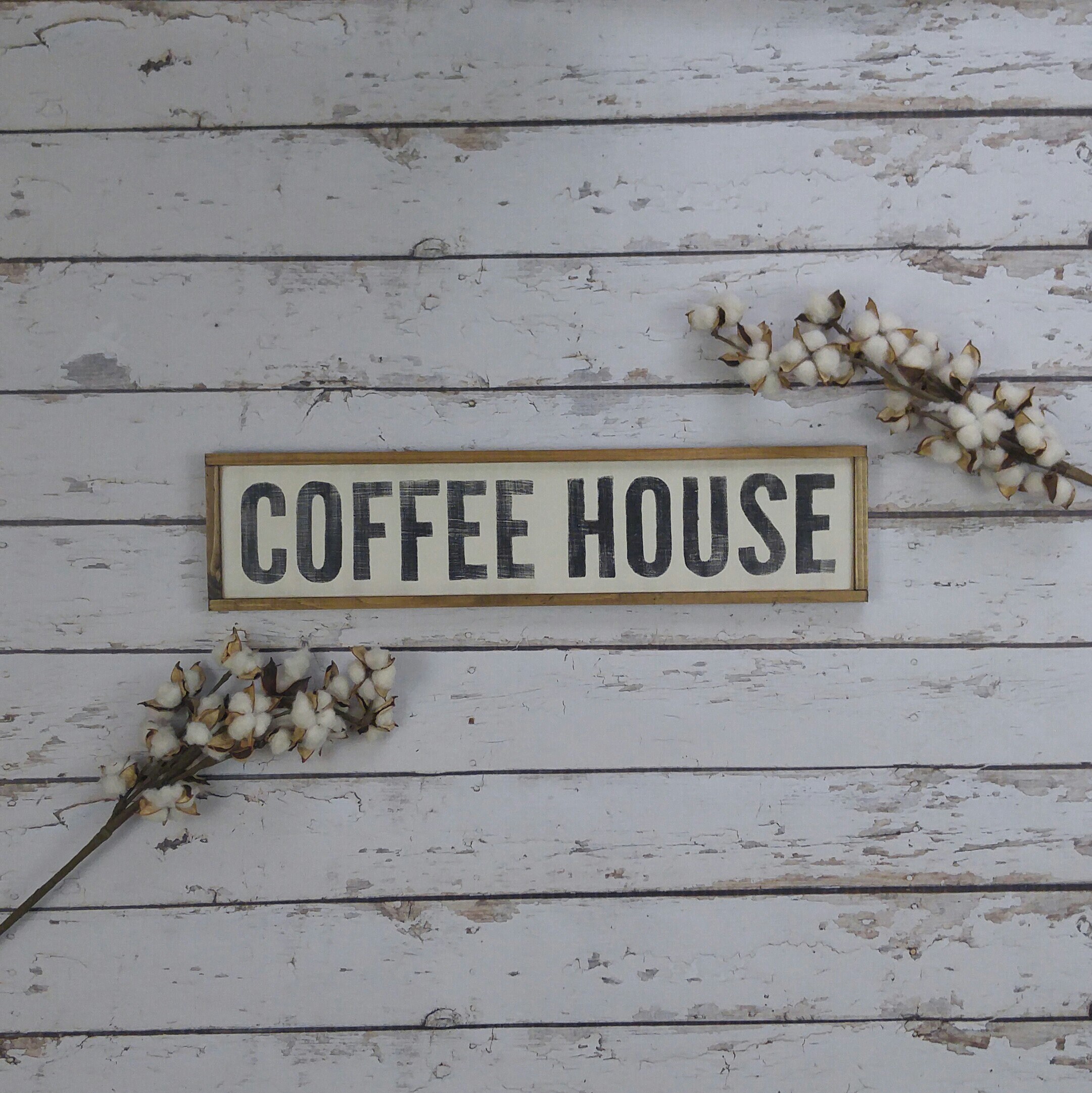 Coffee House Sign Coffee Sign Rustic Coffee Sign Farmhouse | Etsy