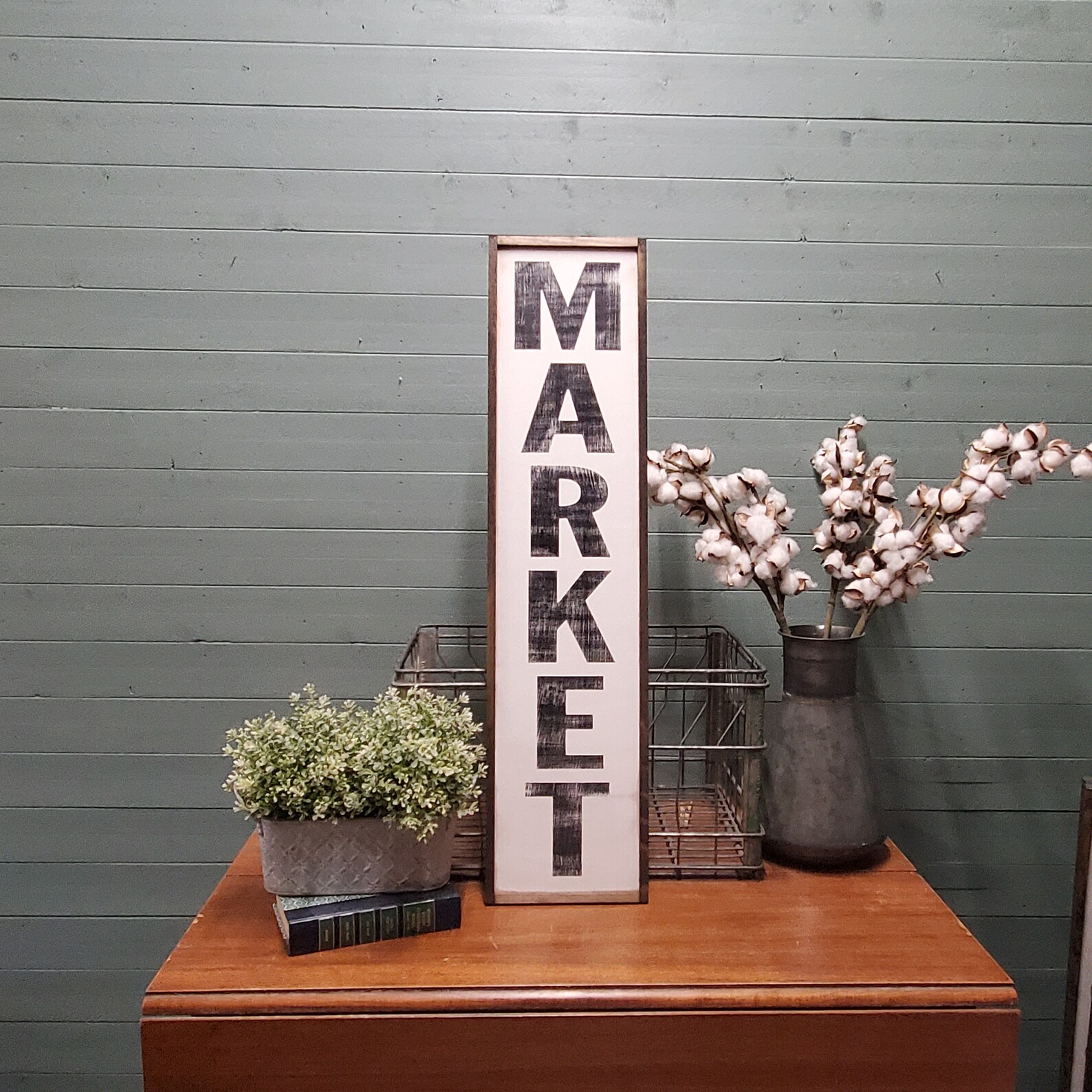 Vertical Wood Sign Custom Wood Sign Market Sign Laundry - Etsy