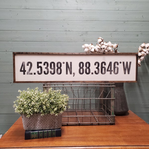 Coordinates Sign - Etsy