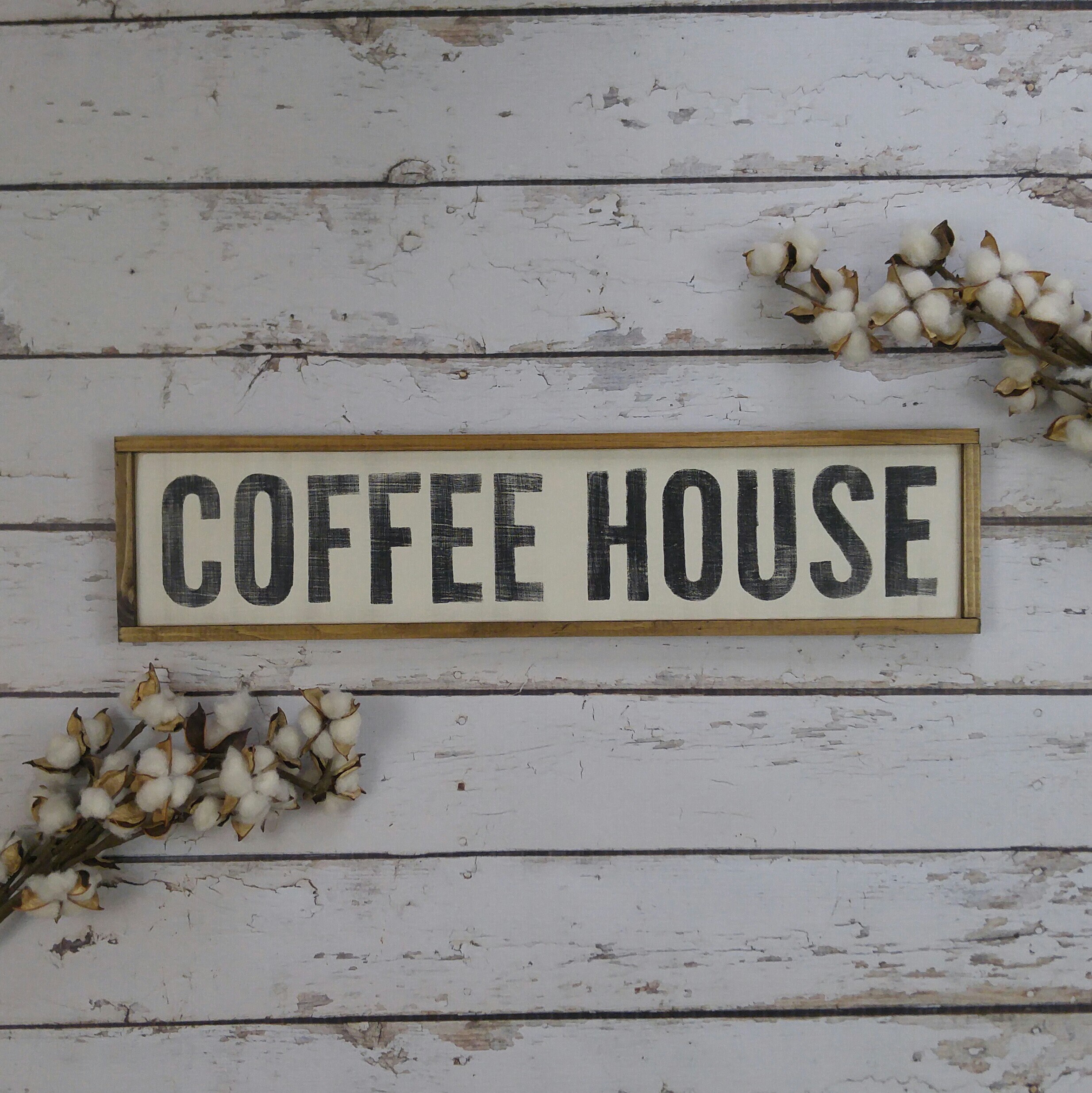 Coffee House Sign Coffee Sign Rustic Coffee Sign Farmhouse | Etsy