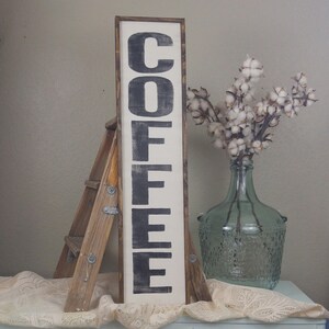 Wood Coffee Sign Rustic Coffee Sign Vertical Coffee Sign | Etsy