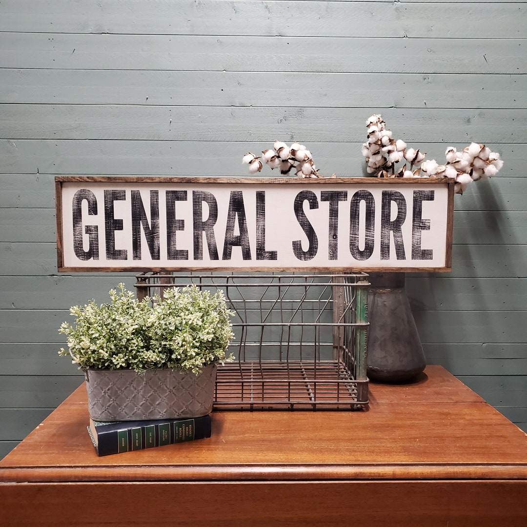 General Store Sign, Rustic Farmhouse Style Decor - Etsy