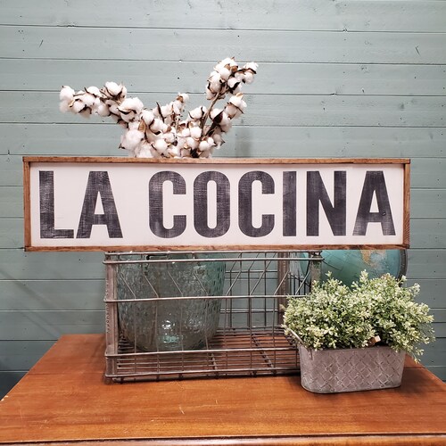 La Cocina Sign Spanish Mexican Kitchen Decor | Etsy