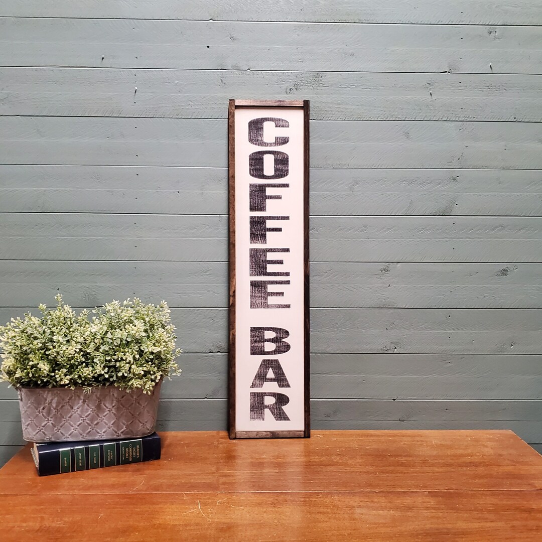 Coffee Bar Sign, Coffee Bar Decor, Farmhouse Decor, Wood Coffee Sign ...