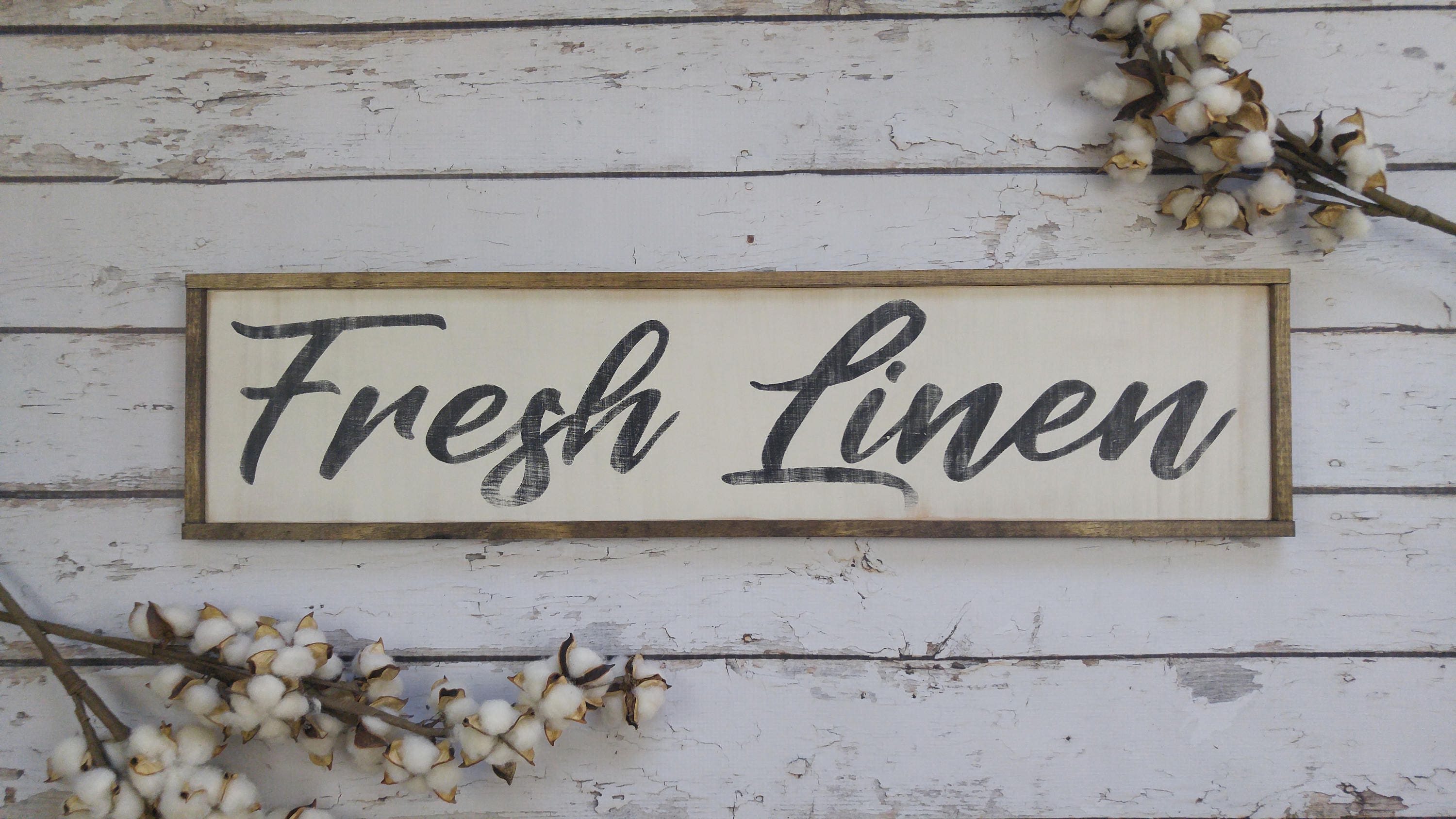 Fresh Linen Sign Farmhouse Decor Laundry Sign Farmhouse | Etsy