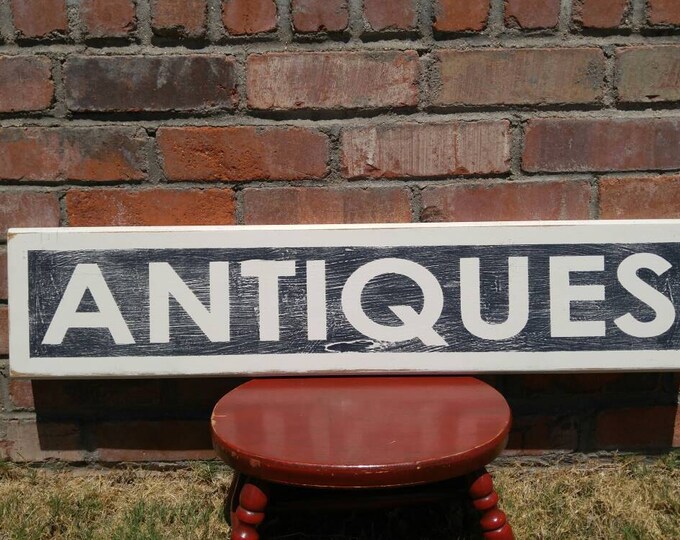 Antiques Sign, Farmhouse Decor, Wood Sign, Rustic Wall Decor, Antiques ...