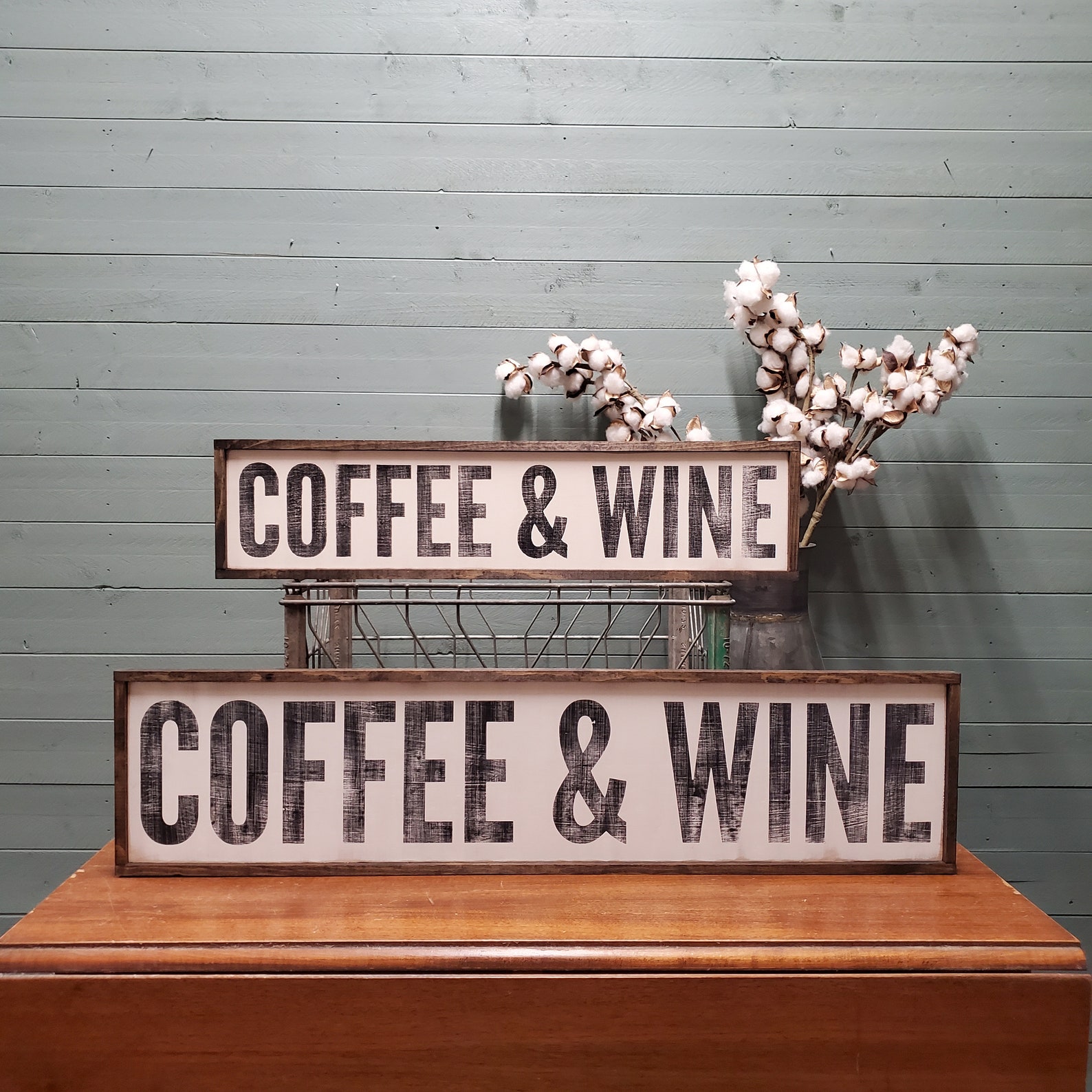 Wood Coffee and Wine Sign Coffee Bar Decor Gift for Coffee - Etsy