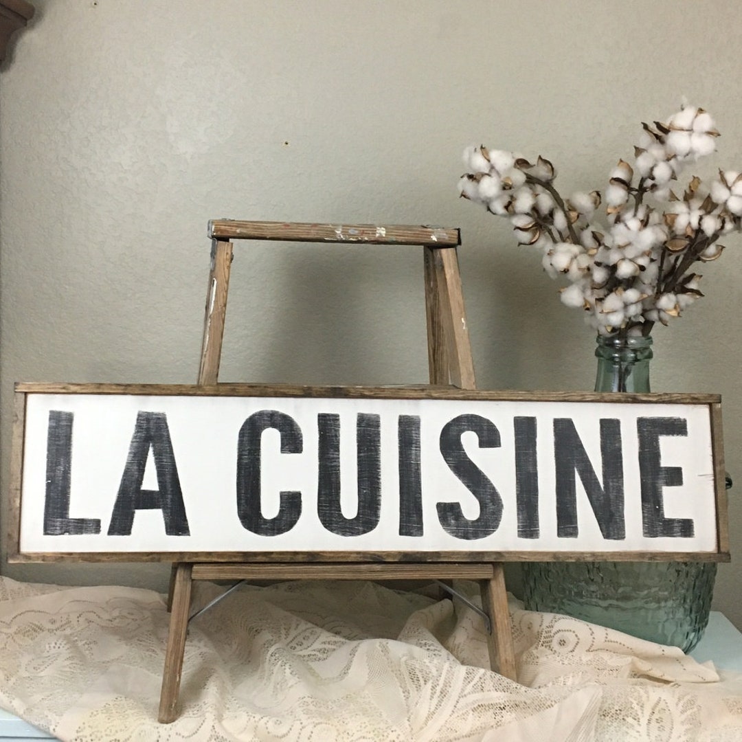 French Kitchen Sign, La Cuisine Sign, French Wall Decor, Farmhouse ...