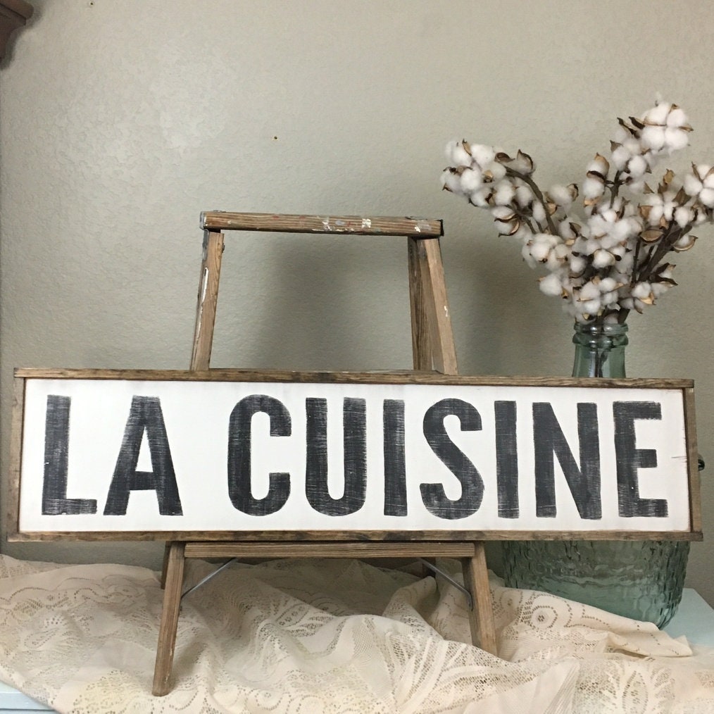 French Kitchen Sign La Cuisine Sign French Wall Decor | Etsy