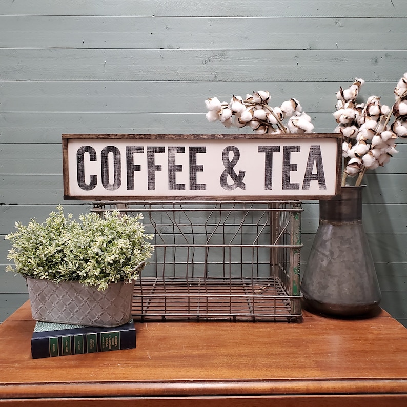 Letrero de café y té letrero de cafetería café y té - Etsy España