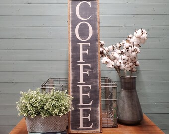 Vertical Coffee Sign - Etsy