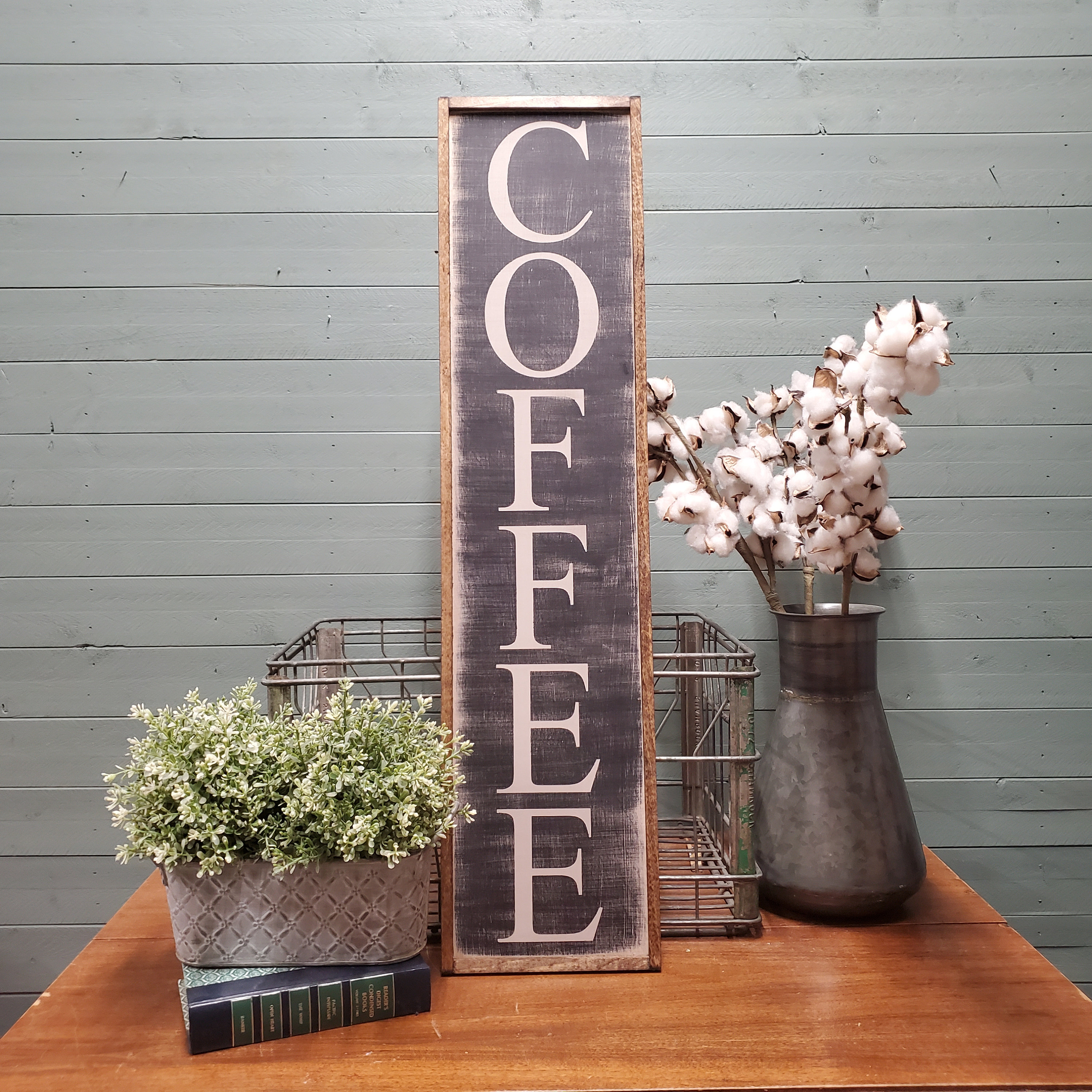 Coffee Sign Coffee Bar Sign Wood Coffee Sign Vertical - Etsy
