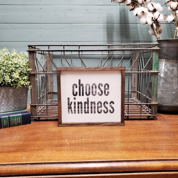 Kindness Wood Sign - Etsy