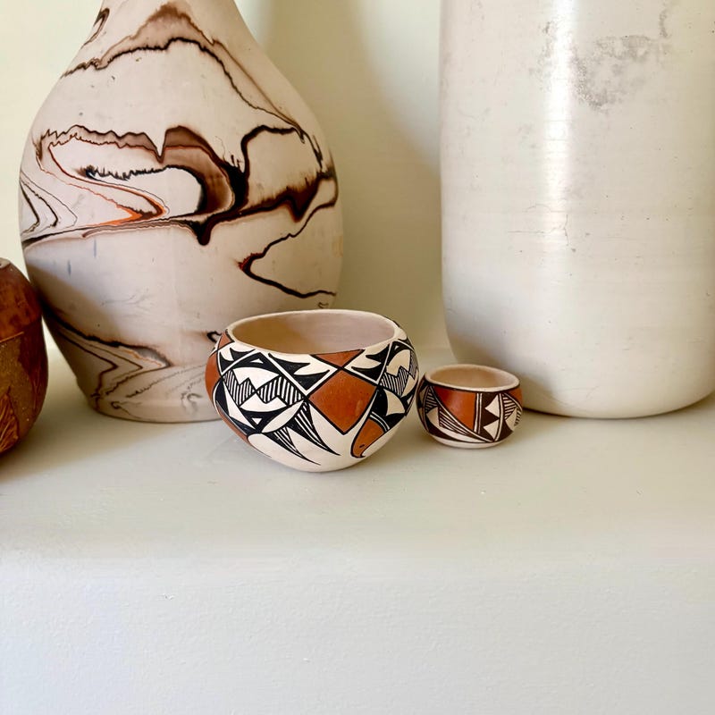 Pueblo Pottery Acoma Bowl - Etsy