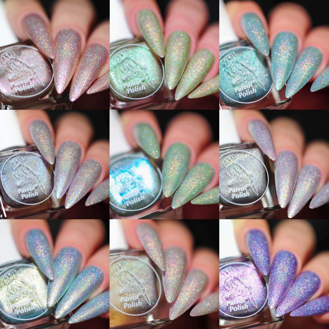 Parrot Polish 2024 Spring Collection 9 Polishes Ultrachrome Holographic ...