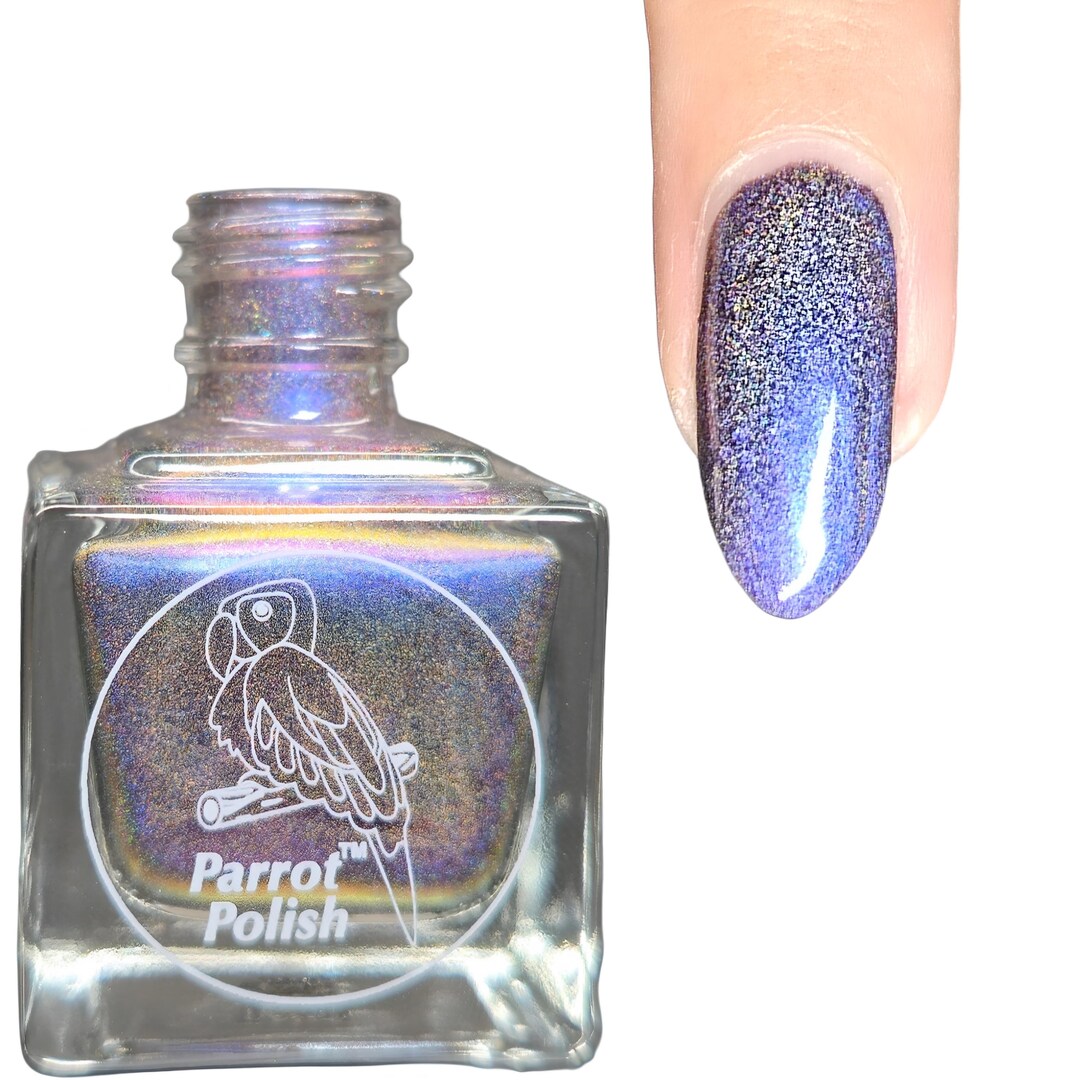 Parrot Polish Trypnotic Ultrachrome Holographic Nail Lacquer-blue ...