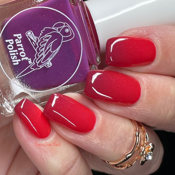 Red colour nail polish store
