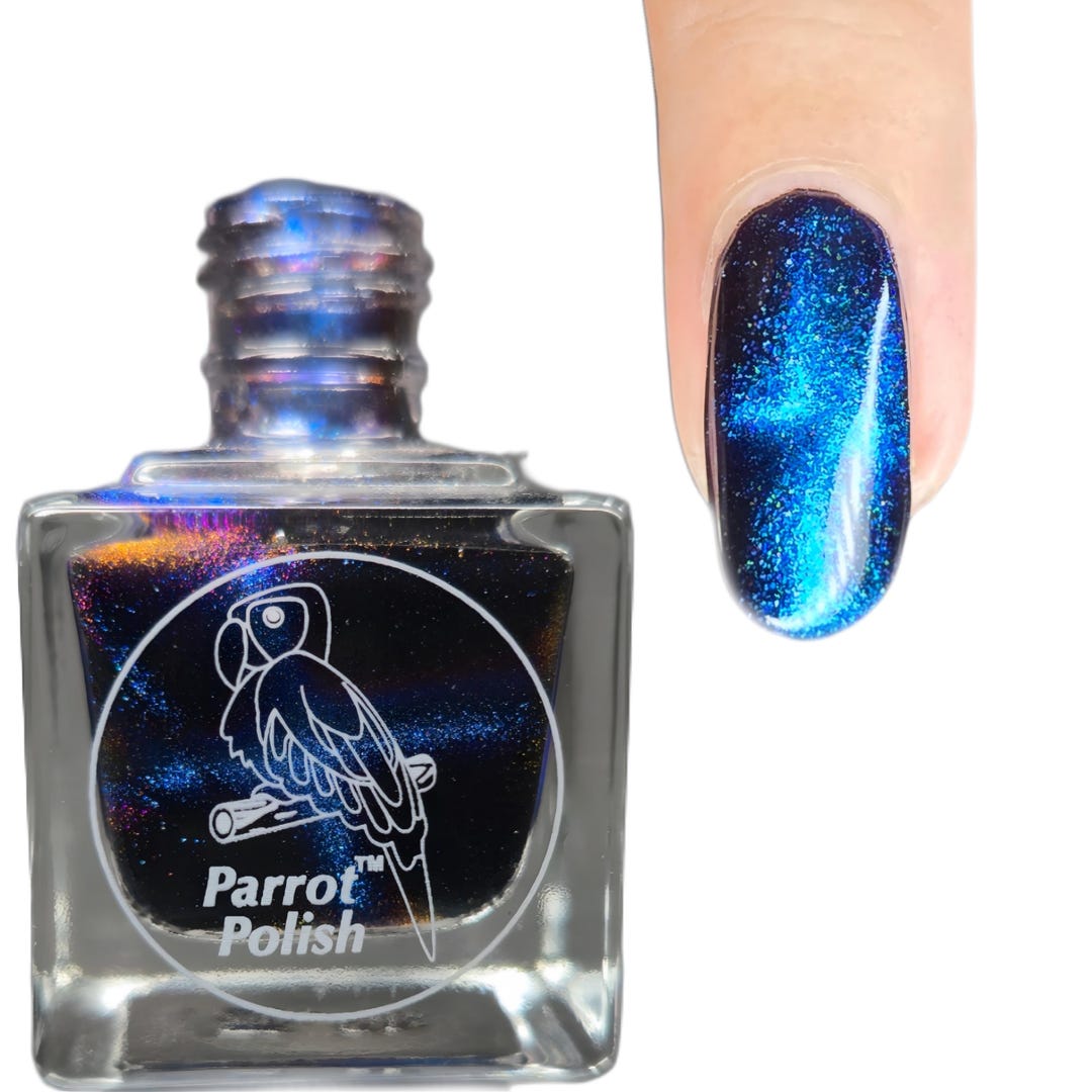Parrot Polish Siamese Cat Multichrome Magnetic Nail Lacquer-blue/purple ...