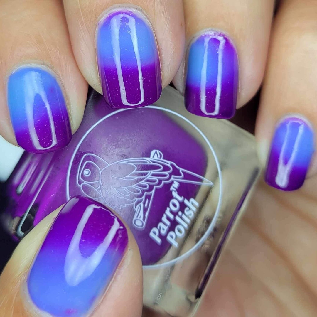 Parrot Polish Lavender Berry Bliss Thermal Nail Polish - Purple/blue - Etsy