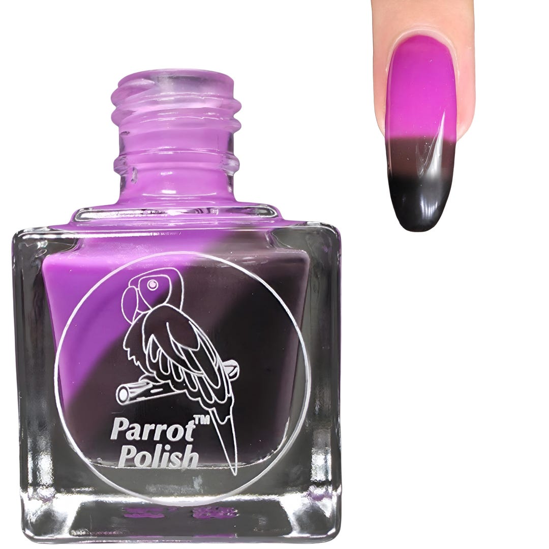 Parrot Polish Moo Juice Color Changing Thermal Nail Lacquer - Black ...