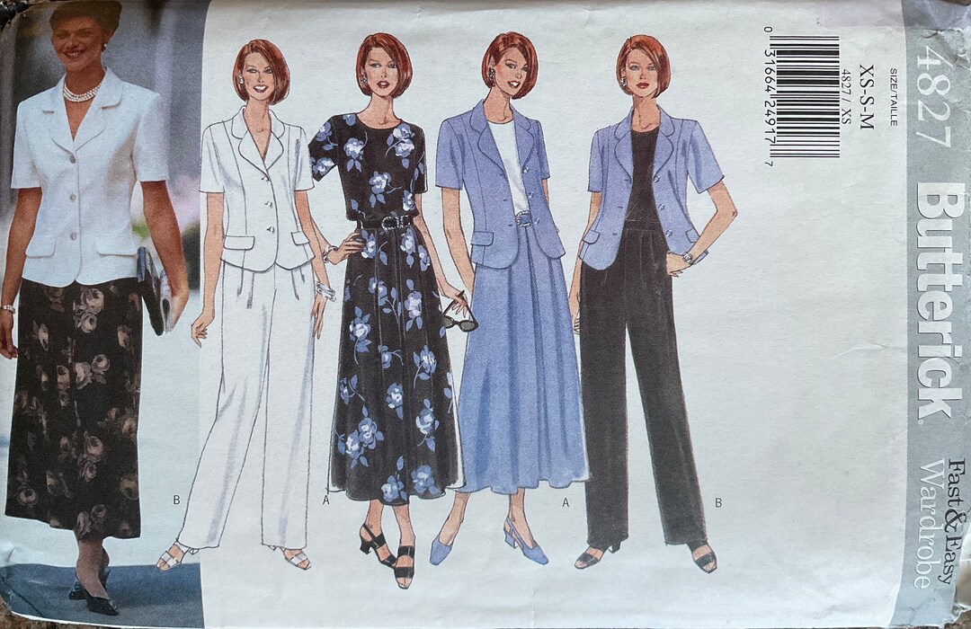Butterick 4827 Sewing Pattern vintage UNCUT - Etsy