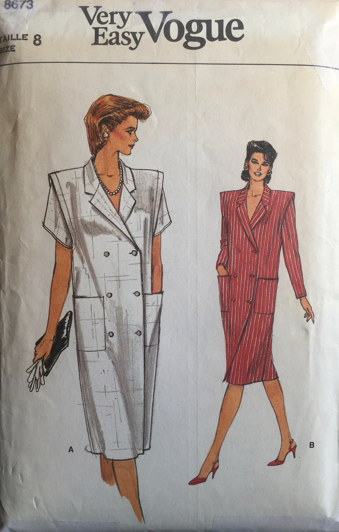 Vogue 8673 Sewing Pattern vintage CUT - Etsy