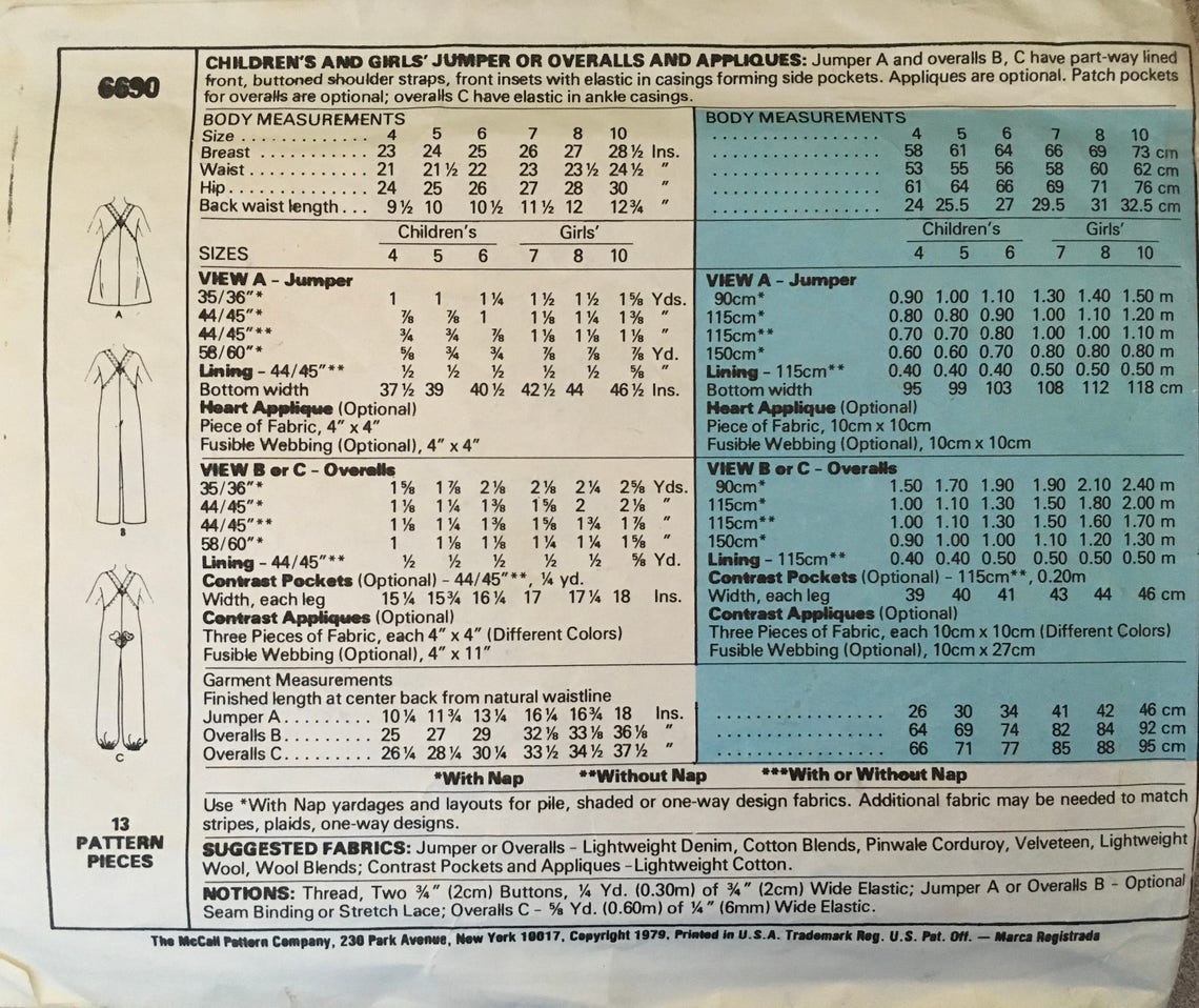 Mccall's 6690 Sewing Pattern vintage CUT - Etsy