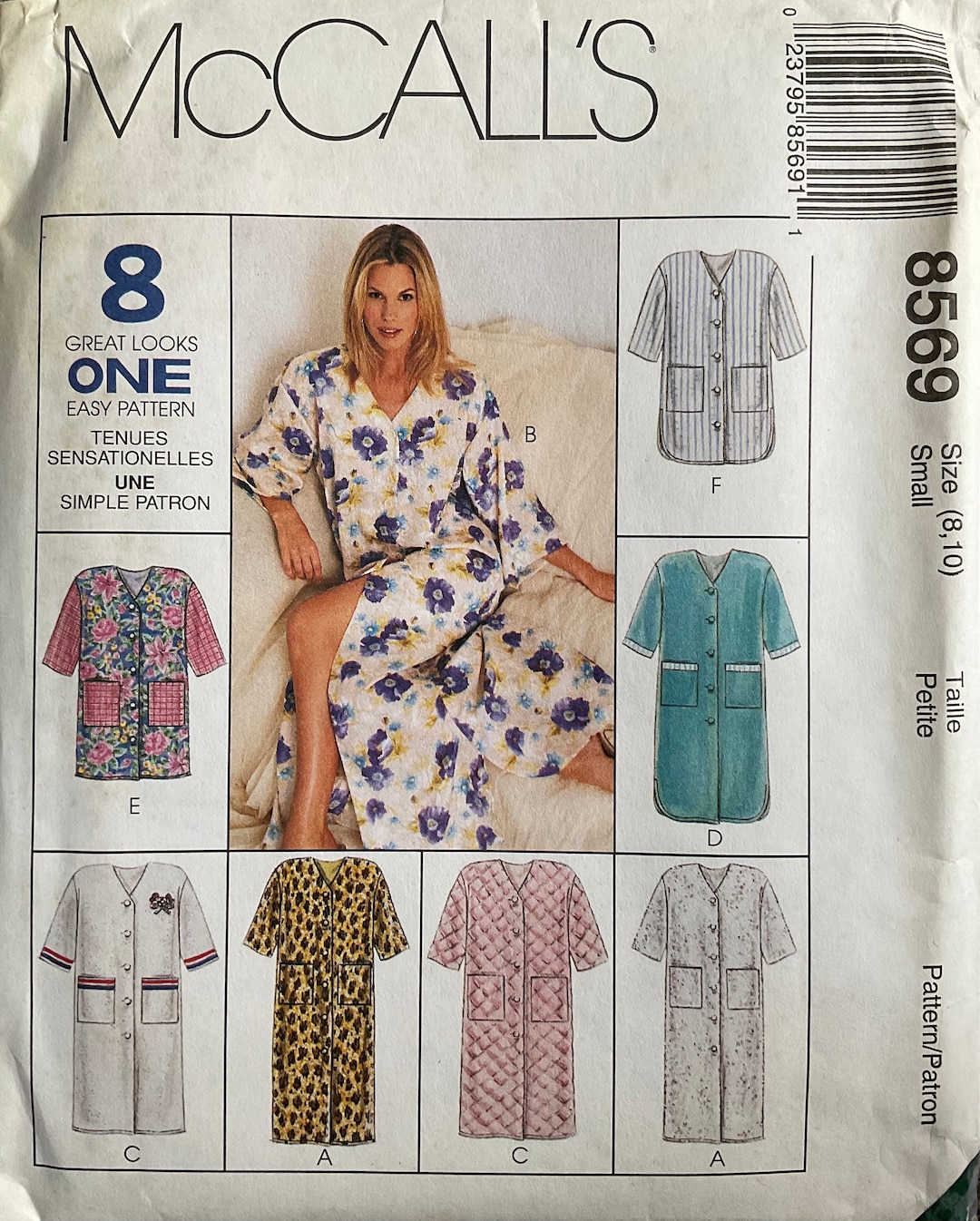 Mccall's 8569 Sewing Pattern vintage UNCUT/CUT - Etsy