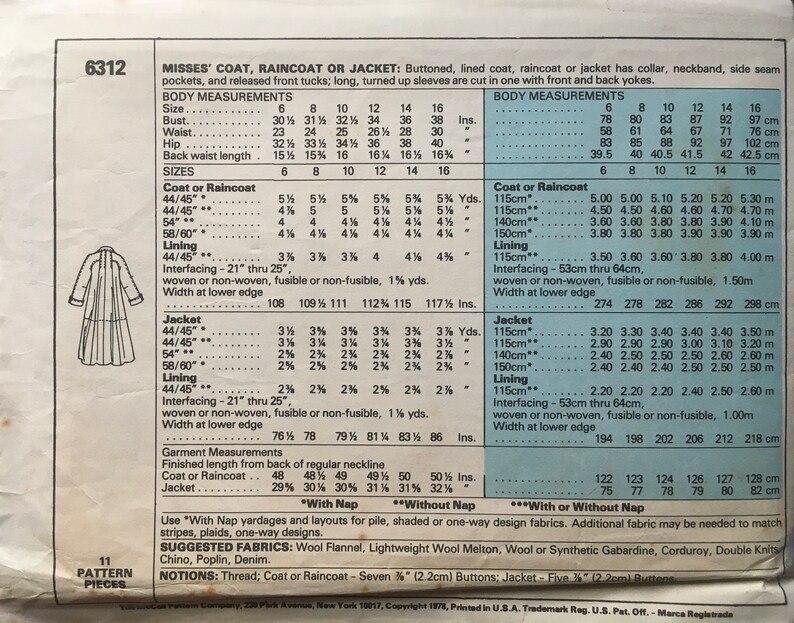 Mccall's 6312 Sewing Pattern vintage CUT - Etsy