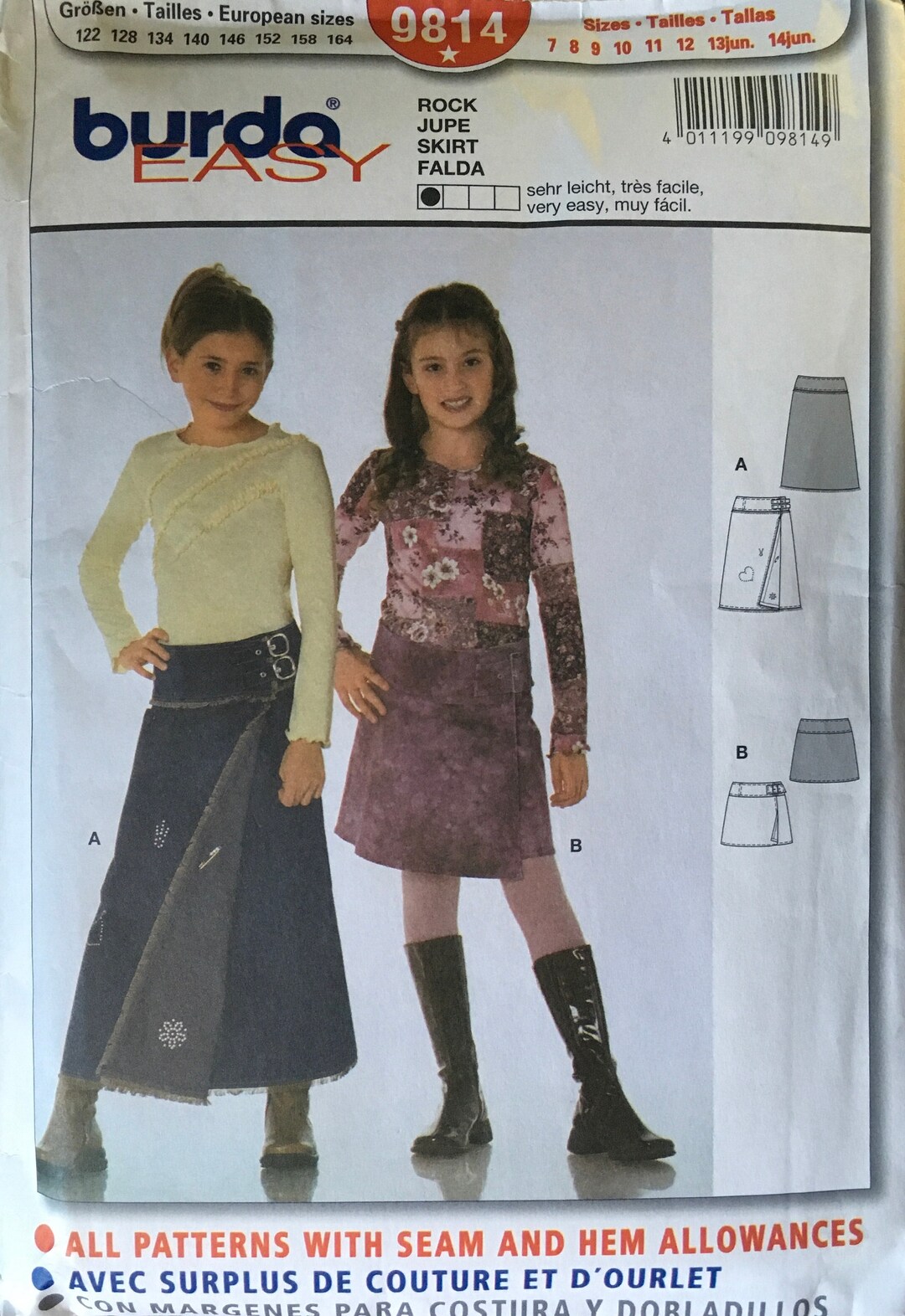Burda 9814 Sewing Pattern vintage CUT - Etsy