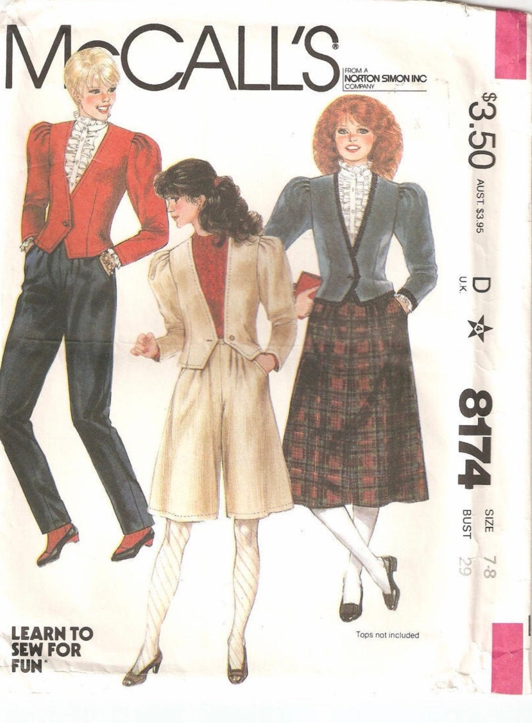 Mccall's 8174 Sewing Pattern vintage UNCUT - Etsy