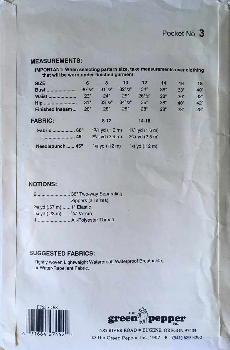Green Pepper F753 Sewing Pattern vintage UNCUT | Etsy