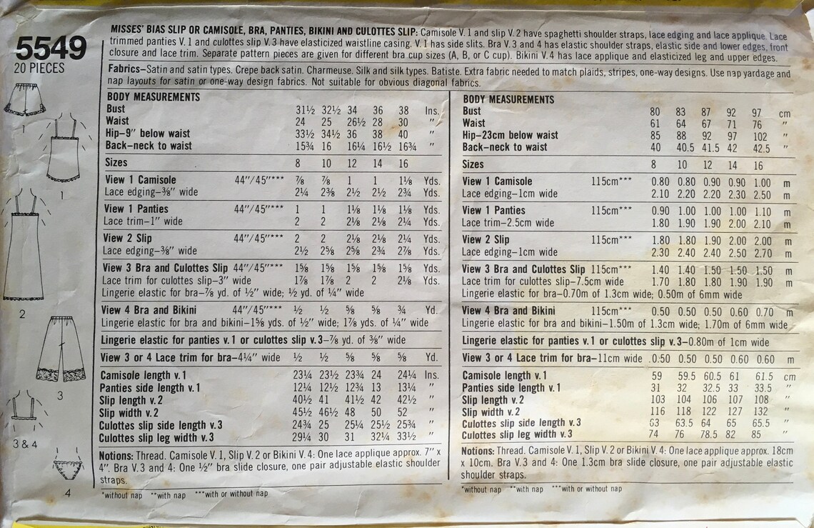 Simplicity 5549 Sewing Pattern Vintage CUT | Etsy