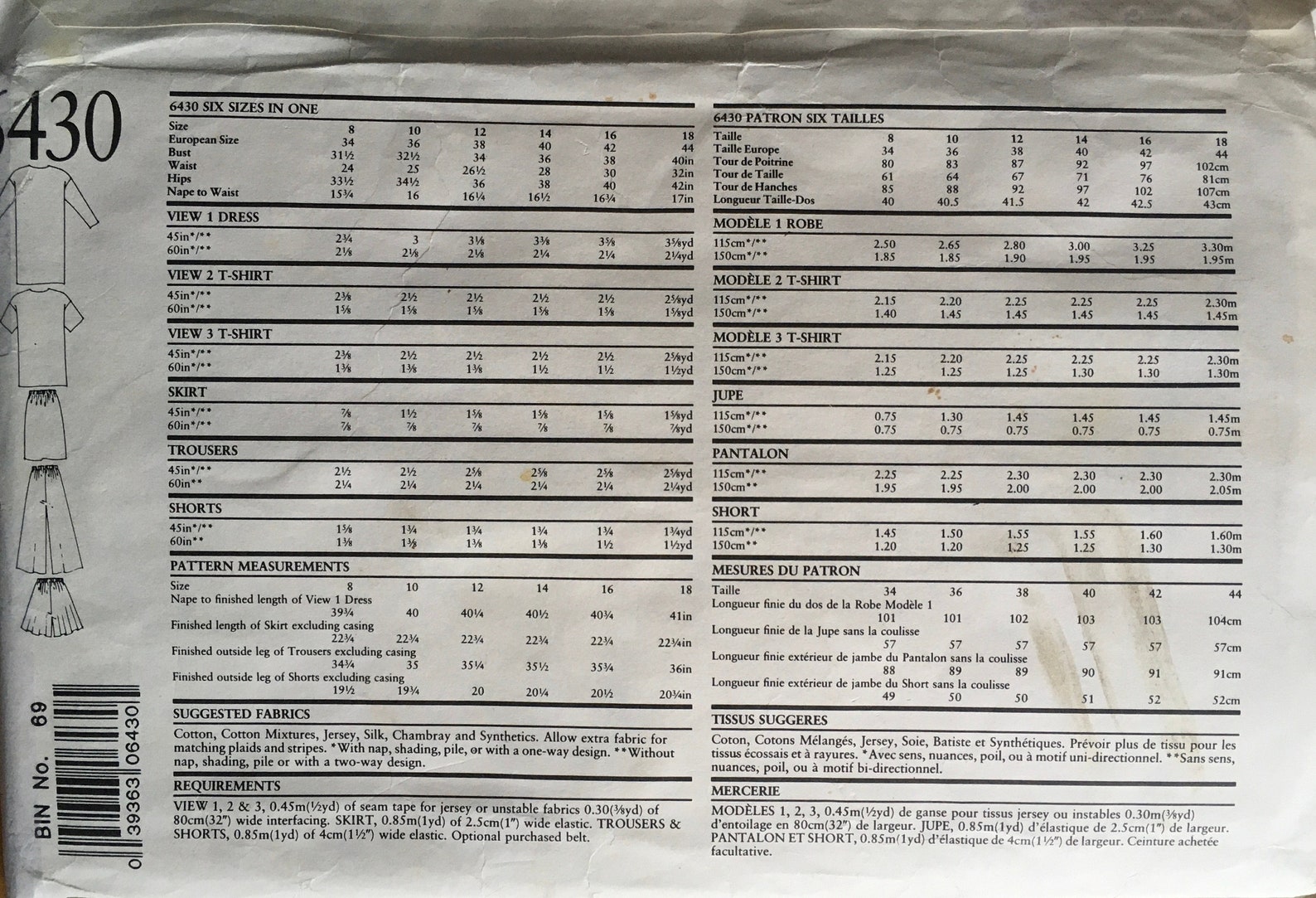 New Look 6430 Sewing Pattern vintage CUT - Etsy