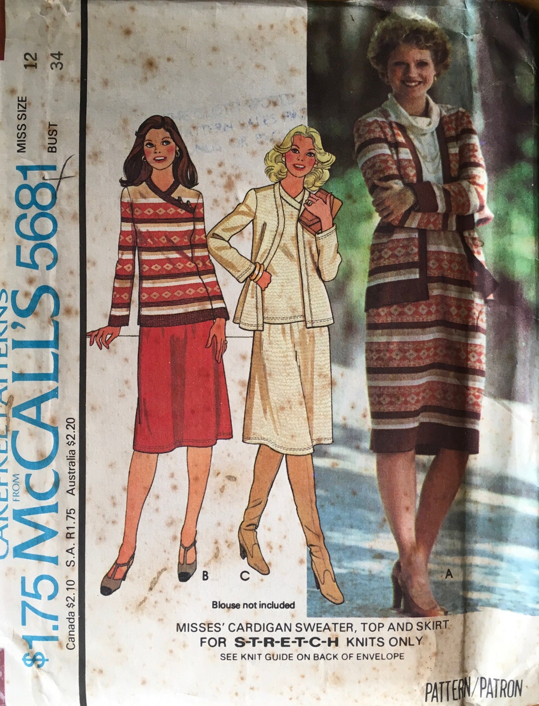 Mccalls 5681 Sewing Pattern Vintage Uncut Etsy