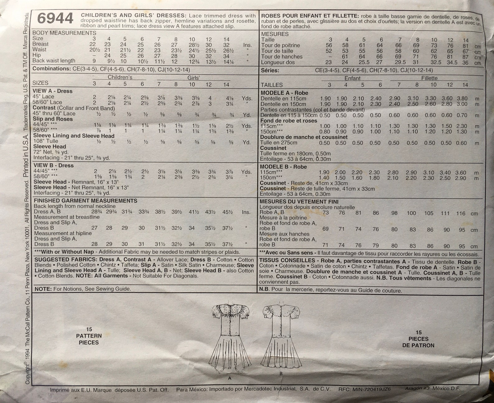 Mccall's 6944 Sewing Pattern vintage UNCUT - Etsy