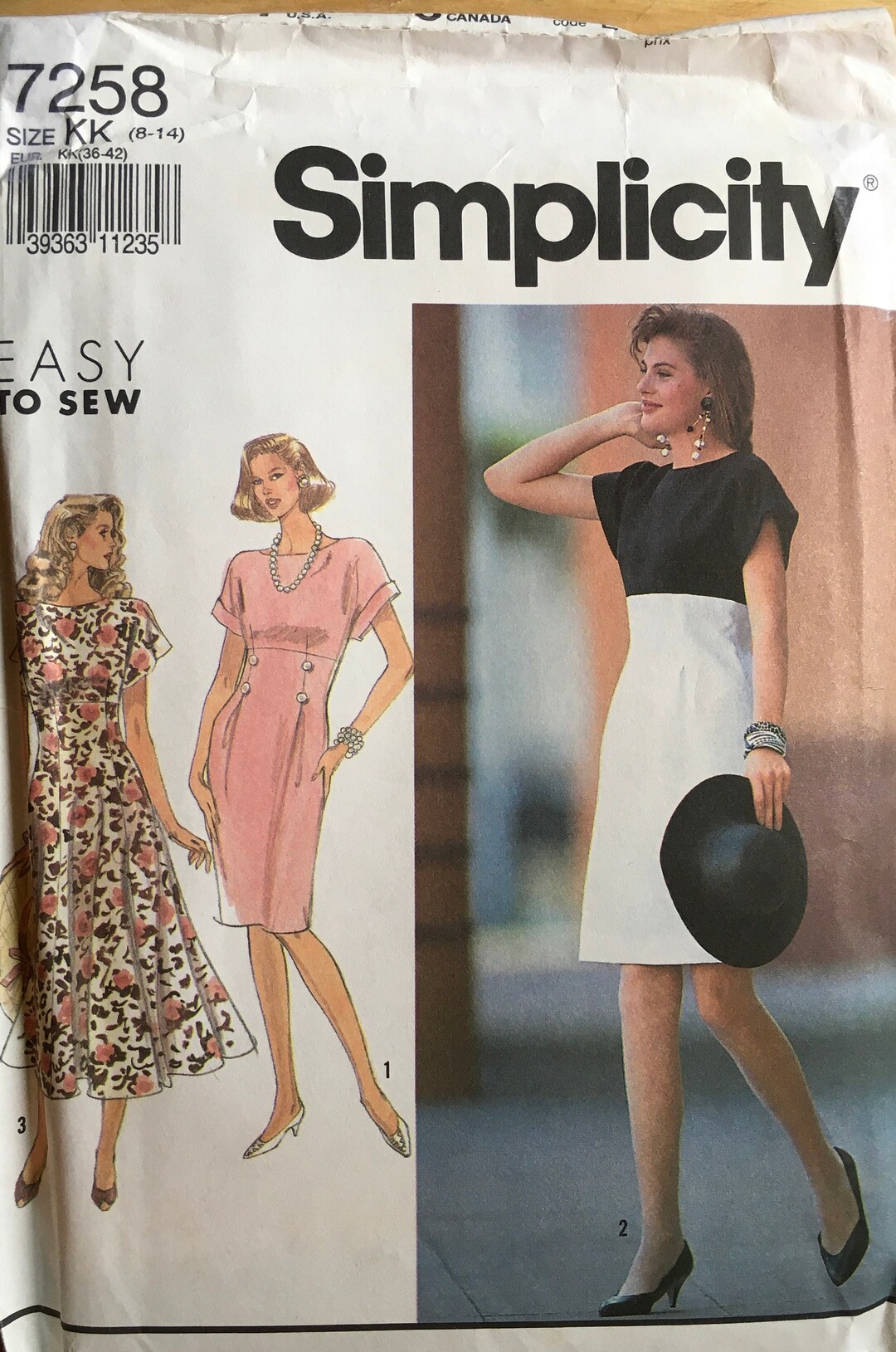 Simplicity 7258 Sewing Pattern vintage UNCUT - Etsy