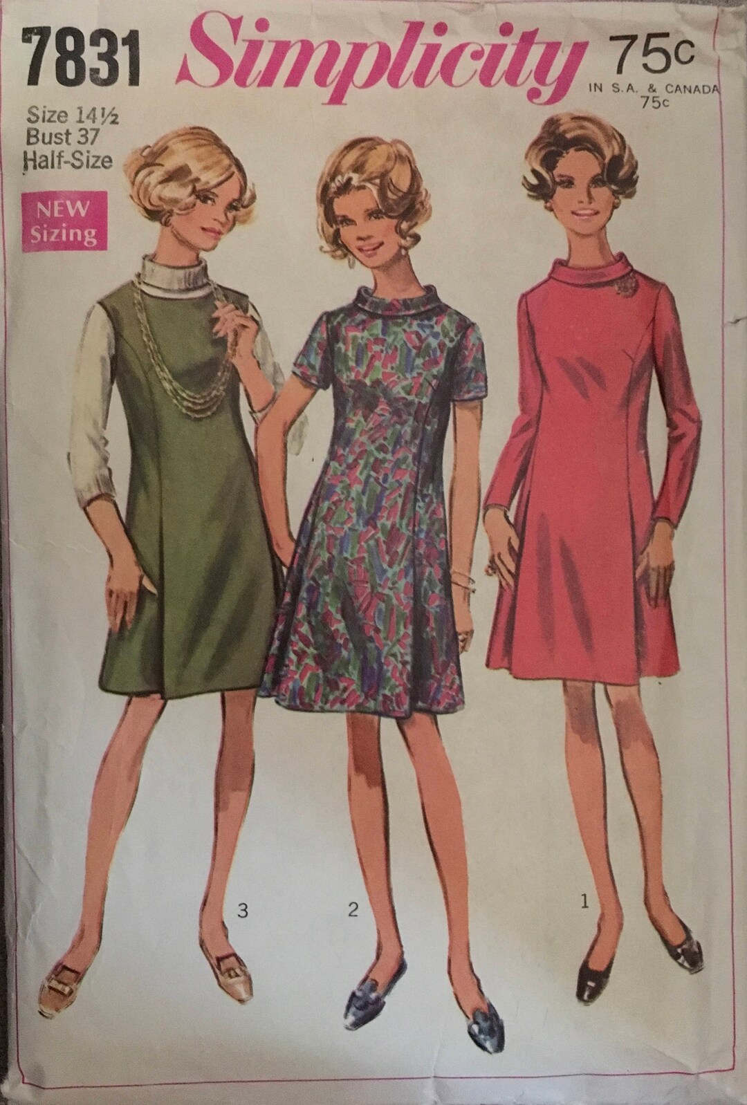 Simplicity 7831 Sewing Pattern vintage CUT - Etsy