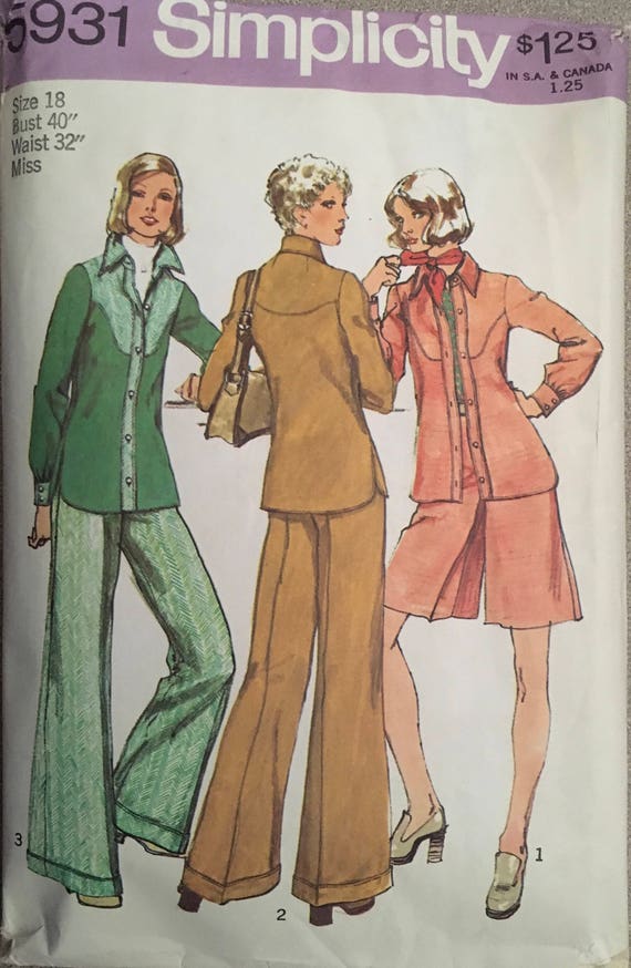 Simplicity 5931 Sewing Pattern vintage CUT - Etsy