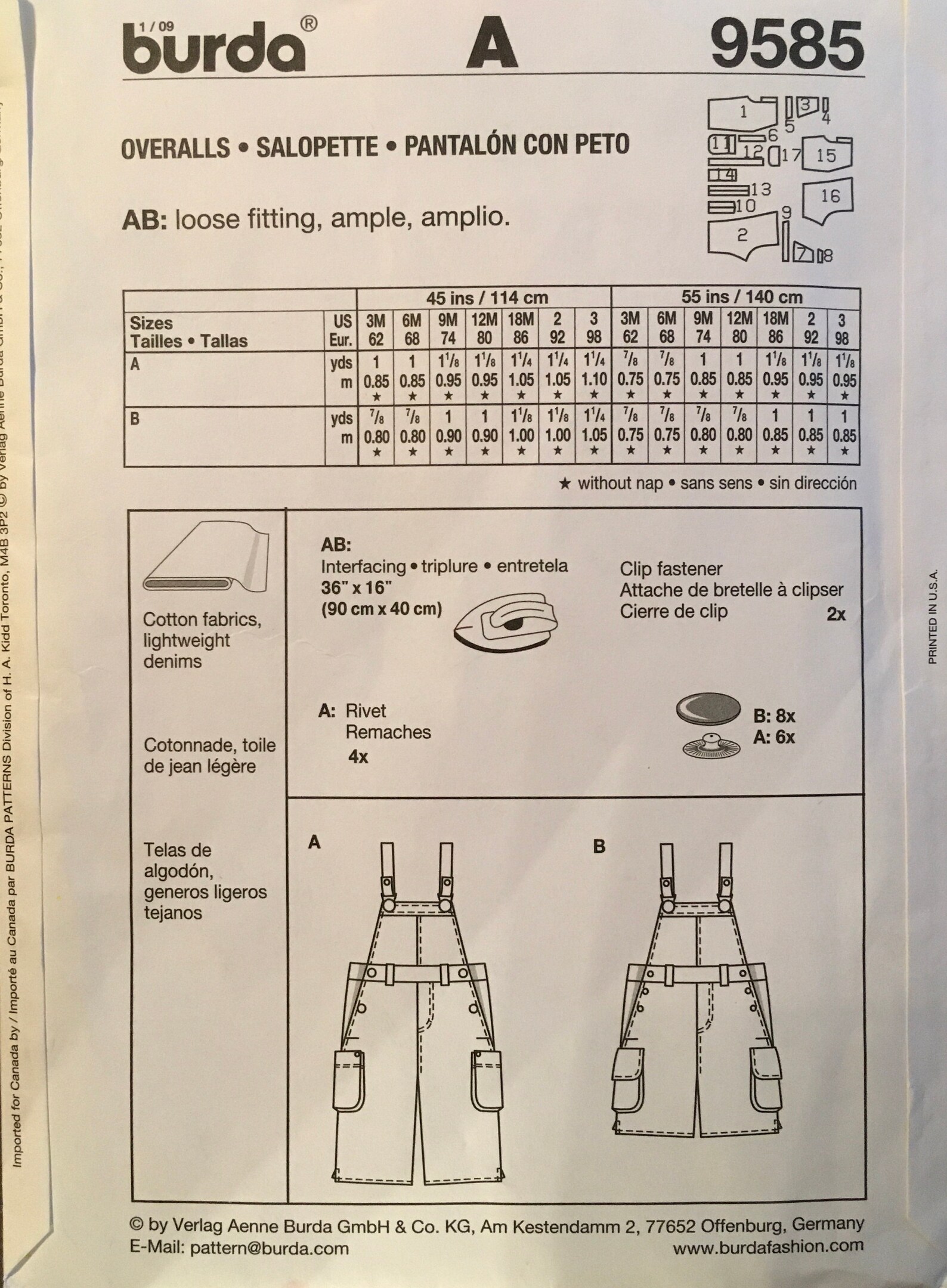 Burda 9585 Sewing Pattern vintage UNCUT - Etsy