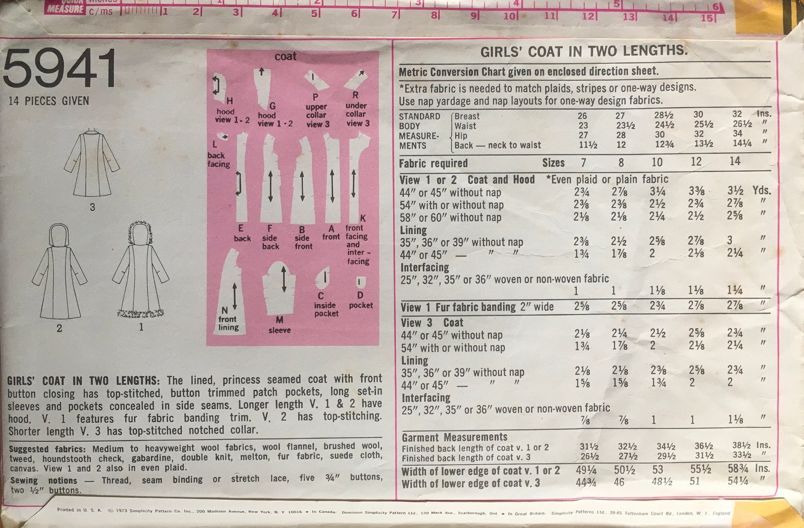 Simplicity 5941 Sewing Pattern vintage UNCUT | Etsy