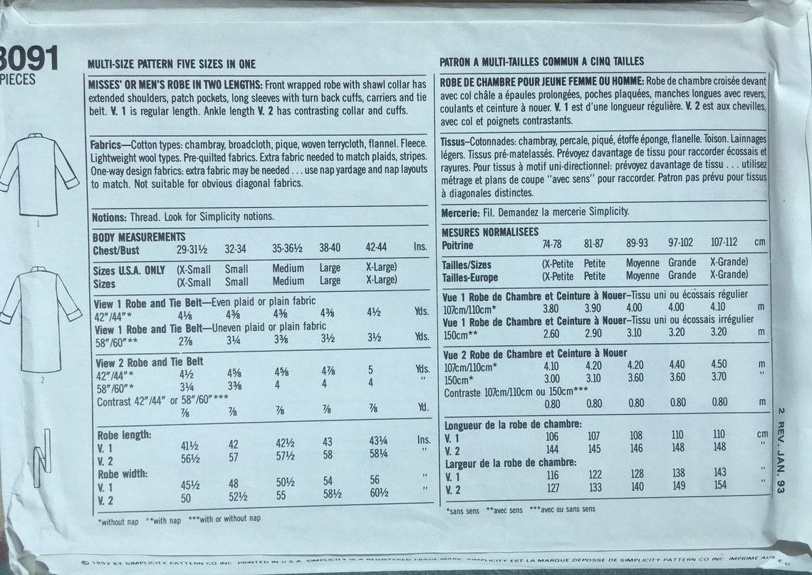 Simplicity 8091 Sewing Pattern vintage UNCUT/CUT - Etsy