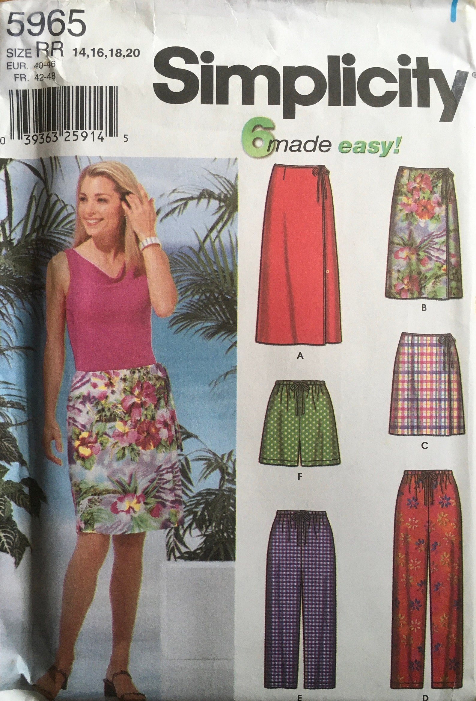 Simplicity 5965 Sewing Pattern vintage UNCUT | Etsy