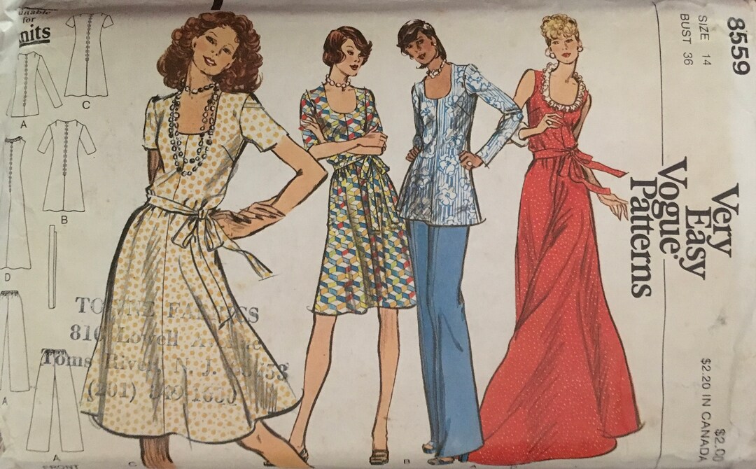 Vogue 8559 Sewing Pattern vintage CUT - Etsy