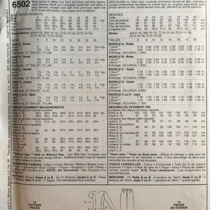 Mccall's 6502 Sewing Pattern vintage CUT - Etsy