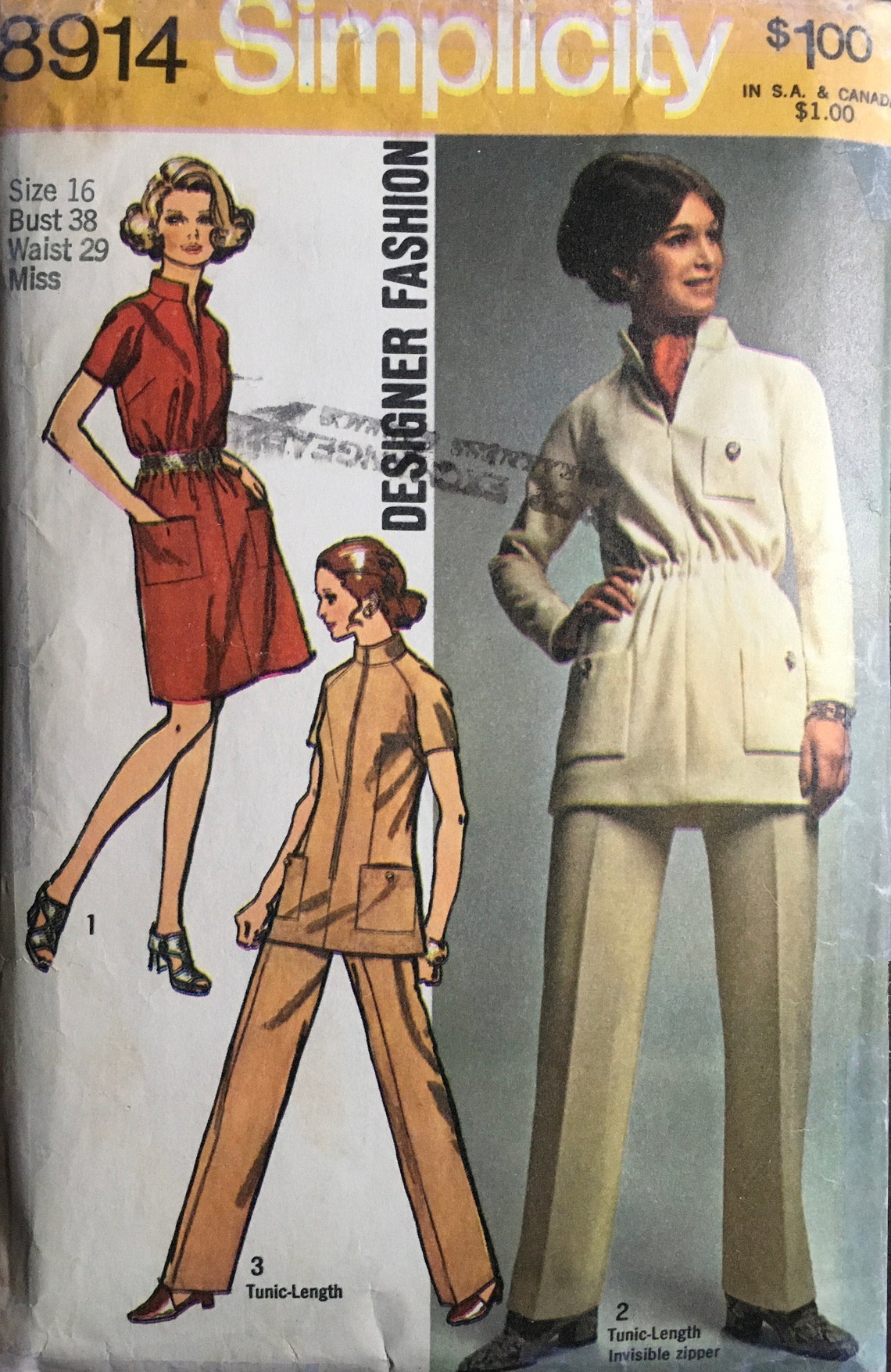 Simplicity 8914 Sewing Pattern vintage CUT - Etsy