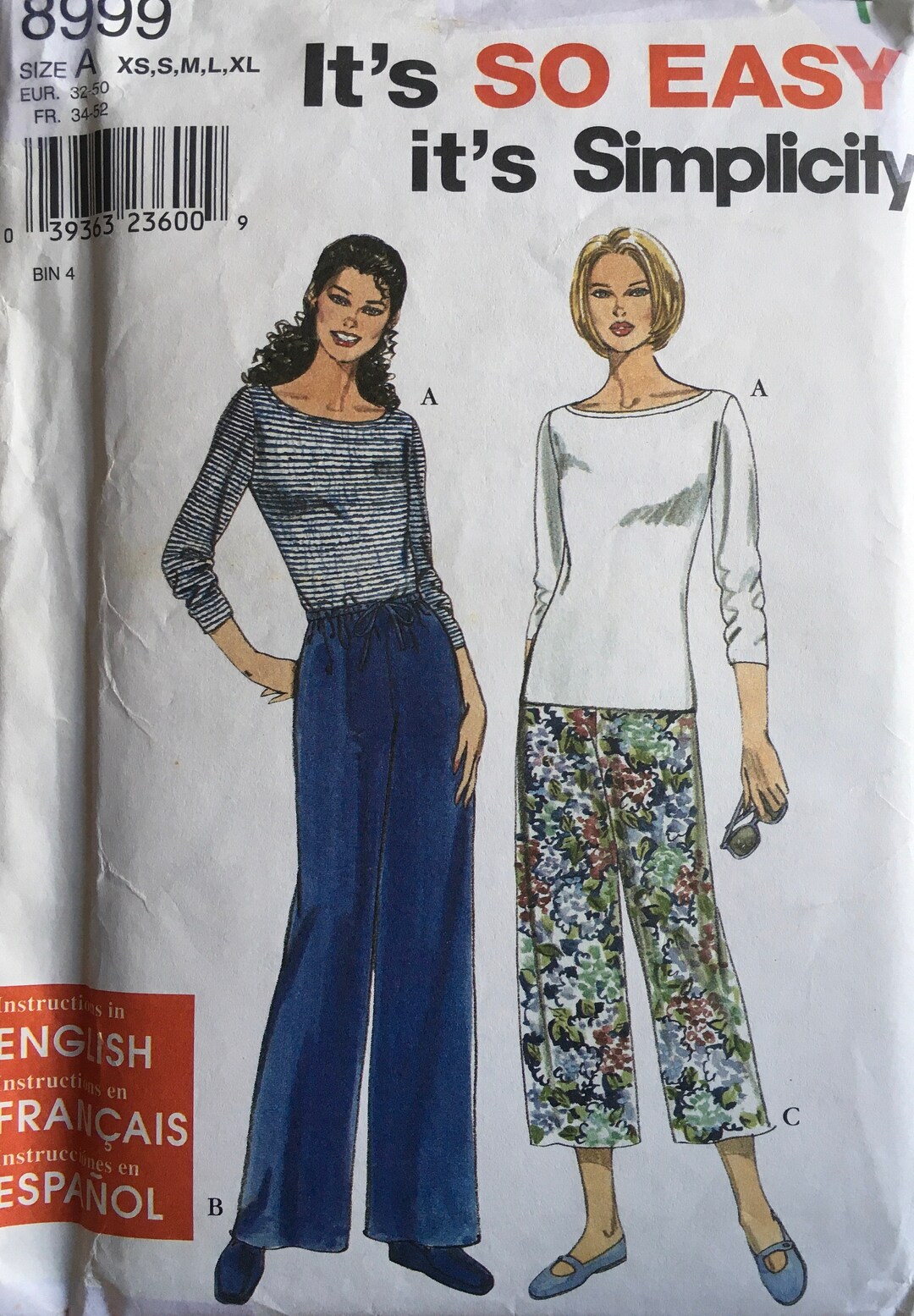 Simplicity 8999 Sewing Pattern vintage UNCUT - Etsy