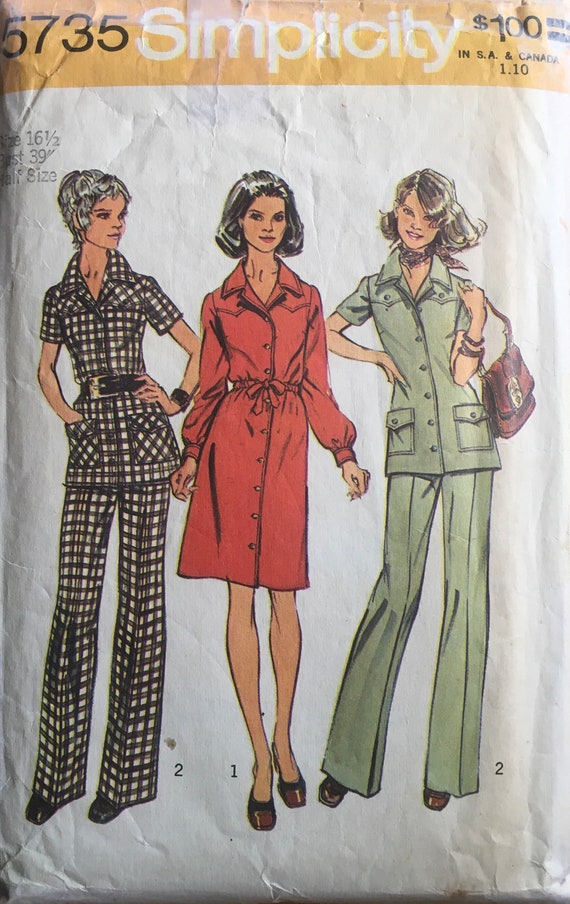 Simplicity 5735 Sewing Pattern vintage UNCUT/CUT - Etsy