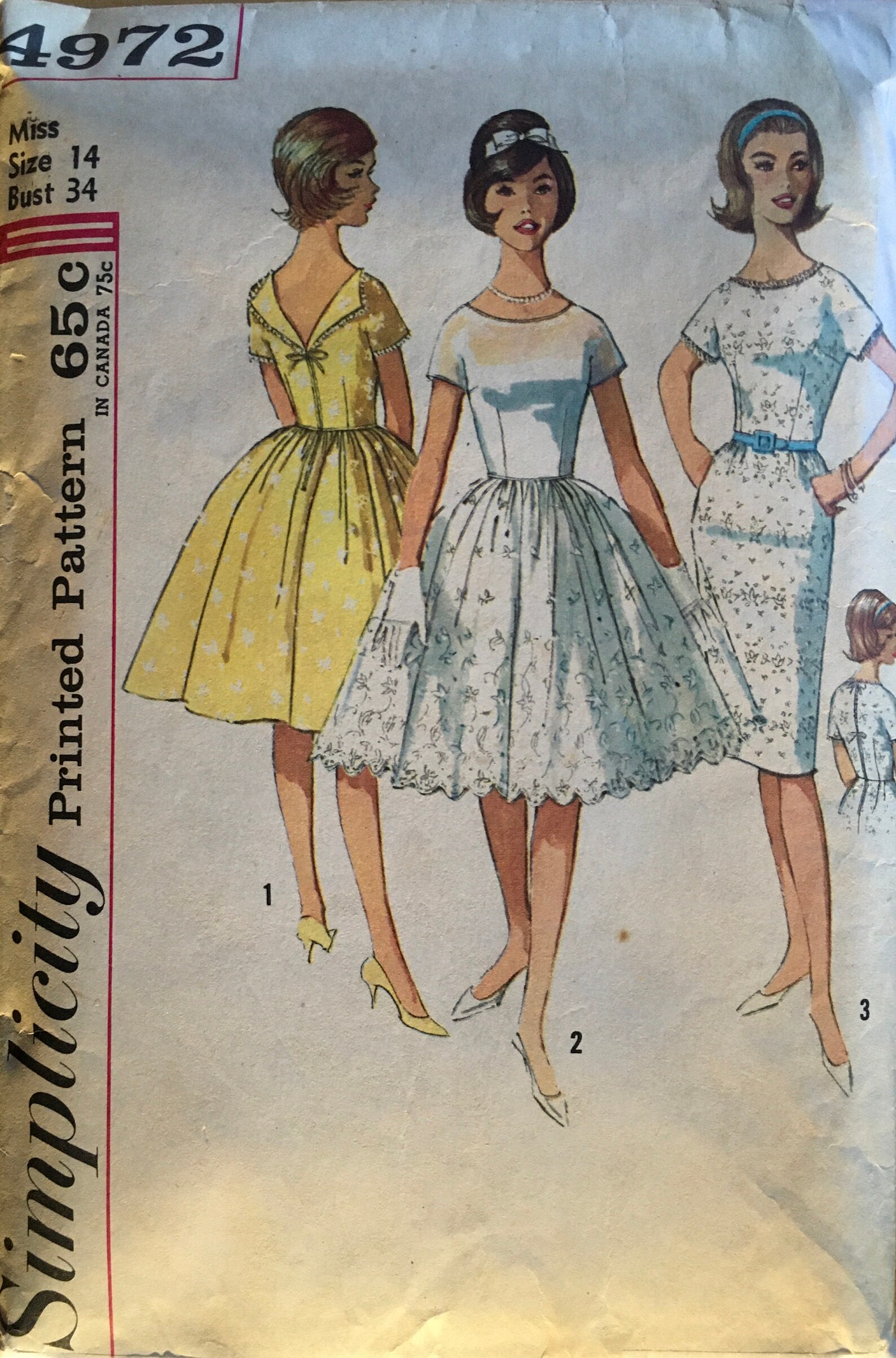 Simplicity 4972 Sewing Pattern vintage CUT - Etsy